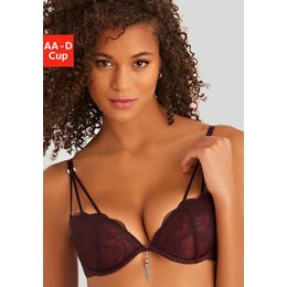 Lascana Push-up-BH rot Gr. 85A. Mit Herausnehmbaren Kissen und mit B&uuml;gel