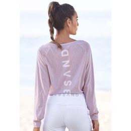 ELBSAND Longsleeve 'Tira' mehrfarbig Gr. XL (42) f&uuml;r Damen. Rundhals und Logodruck. Figurumspielend. Nachhaltig.