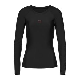 active by Lascana LASCANA ACTIVE Bade-Shirt 'Janni' schwarz Gr. 34 f&uuml;r Damen. Mit Logodruck. Ohne B&uuml;gel. Nachhaltig.
