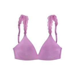 Lascana Push-up-BH violett Gr. 80C. Mit Integriertem Kissen und ohne B&uuml;gel