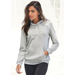 BENCH. LOUNGEWEAR Kapuzensweatshirt mehrfarbig Gr. 44/46 f&uuml;r Damen. Mit Logostickerei. Bequem. Nachhaltig.