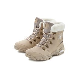 Lascana Winterstiefelette 'Winterboots, Outdoorstiefelette, Stiefel, Stiefelette, Schneestiefel' beige Gr. 39 f&uuml;r Damen