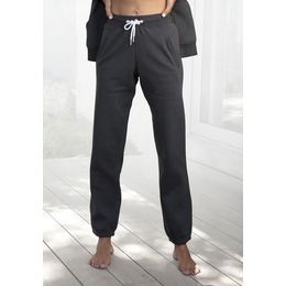 H.I.S. H.I.S Sweathose grau Gr. 40/42 f&uuml;r Damen. Mit Kordelzug. Figurbetont. Nachhaltig.