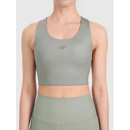 4F Sport-BH in Khaki - Low - 32% | Gr&ouml;&szlig;e L | Damen-sportunterwaesche