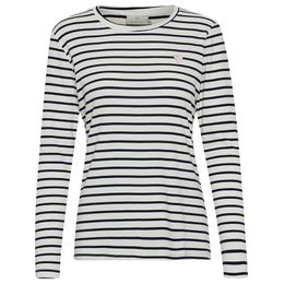 Kaffe Longsleeve "Liddy" in Dunkelblau/ Creme - 32% | Gr&ouml;&szlig;e L | Damen-tops