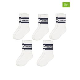 Vingino 5er-Set: Socken in Wei&szlig;/ Schwarz - 30% | Gr&ouml;&szlig;e 35-38 | Kinder-socken-strumpfhosen