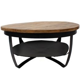 Couchtisch Ocala &Oslash; ca. 90 cm Holz/Schwarz