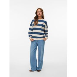 V&eacute;ro Moda Vero Moda Sweatshirt in Blau/ Creme - 54% | Gr&ouml;&szlig;e XS | Damen-sweatshirts-jacken