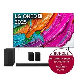 Schwarz LG 86&Prime; QNED AI QNED8E 4K Smart TV & Home Theater Soundbar DS60TR 86QNED8EA6B.DS60TR