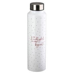Gilde Trinkflasche "Leichtigkeit" in Wei&szlig; - (H)27 x &Oslash; 6,5 cm - 39% | Damen-outdoor-ausruestung