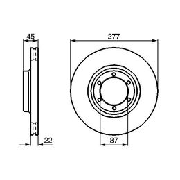 Bosch Bremsscheibe 0 986 478 635 vorne rechts links bel&uuml;ftet 277mm f&uuml;r MITSUBISHI HYUNDAI MB407038 HB403101 ZB403101