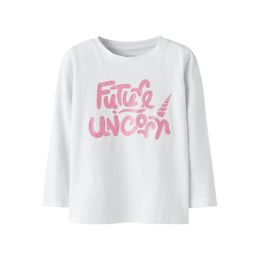 name it Longsleeve "Linea" in Wei&szlig;/Rosa - 33% | Gr&ouml;&szlig;e 104 | Kinder-longsleeves