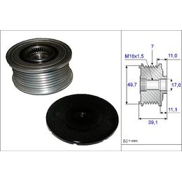 INA Generatorfreilauf 535 0084 10 f&uuml;r MERCEDES-BENZ A6281500060 A0141541302