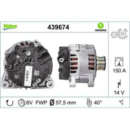 Valeo Generator NEW ORIGINAL PART 439674 14V 150A f&uuml;r PEUGEOT CITRO&Euml;N/PEUGEOT FIAT CITRO&Euml;N LANCIA 5705-NH 96463218 71733552