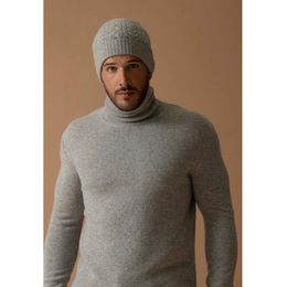 Perfect Cashmere Kaschmir-M&uuml;tze "Popi" in Hellgrau - 43% | Damen-muetzen-caps
