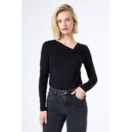 Garcia Longsleeve in Schwarz - 52% | Gr&ouml;&szlig;e XXL | Damen-tops
