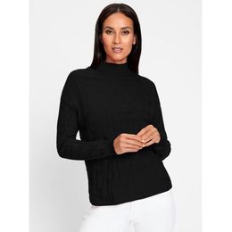 Heine Jacquard-Pullover in schwarz | Gr.: 48