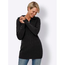Sieh an! Longpullover in schwarz | Gr.: 50