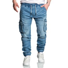 Amaci&Sons Amaci&Sons Sweathose im Denim Look ALSIP in Hellblau | Gr.: W29