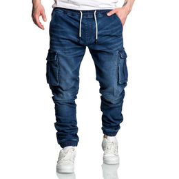 Amaci&Sons Amaci&Sons Sweathose im Denim Look ALSIP in Dunkelblau | Gr.: W33