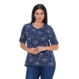 Ulla Popken Shirt in tintenblau | Gr.: 58-60