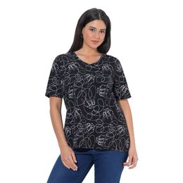 Ulla Popken Shirt in schwarz | Gr.: 54-56