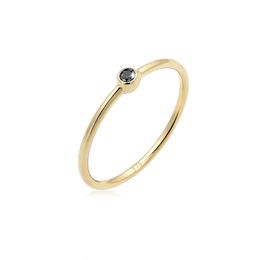 Elli DIAMONDS Ring 375 Gelbgold Black Diamond, Verlobungsring in Gold | Gr.: 52