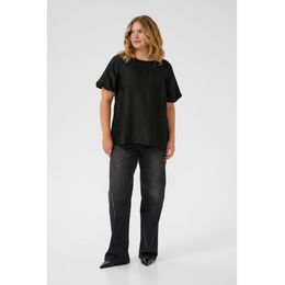 Kaffe curve Kurzarm-Bluse KCgirla Regular fit in Black Deep | Gr.: 54