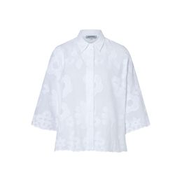 More & More More & More weite 3/4 Arm-Bluse, Blumenstickerei in white | Gr.: 38