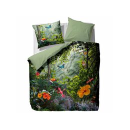 Essenza Bettw&auml;sche Gabriel in Gr&uuml;n | Gr.: 155x220 cm (80x80 cm)