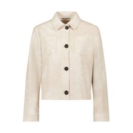AMBER & JUNE AMBER & JUNE Kunstleder-Jacke mit Kragen in beige | Gr.: 44
