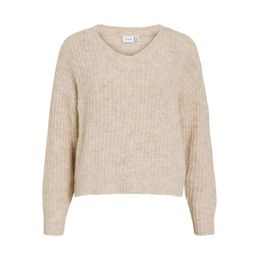 Vila Strickpullover in Super Light Natural Melan | Gr.: M