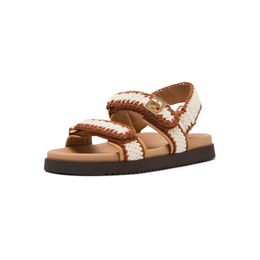 Steve Madden Sandalen in Beige/Schwarz | Gr.: 41