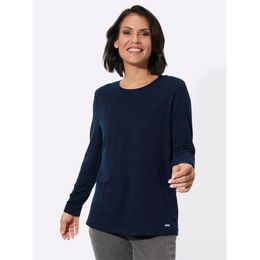 WITT WEIDEN Rundhals-Shirt in marine-meliert | Gr.: 36