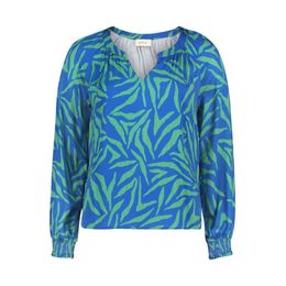 Cartoon Schlupfbluse mit Muster in Green/Blue | Gr.: 36