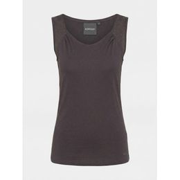 KOROSHI Kurz&auml;rmeliges Damen-T-Shirt mit Glitzer in Schwarz | Gr.: S
