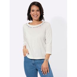 WITT WEIDEN Rundhals-Shirt in ecru | Gr.: 36