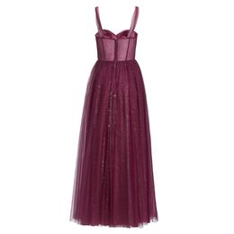 HEY KYLA Abendkleid in aubergine silber - 0003 | Gr.: 42