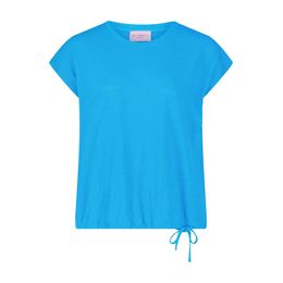 Betty Barclay Strukturshirt mit Tunnelzug in Blue Aster | Gr.: 48