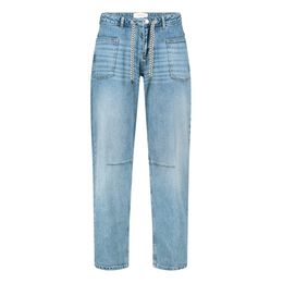 Cartoon Used Look-Jeans mit Bindeg&uuml;rtel in Blau | Gr.: 42