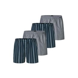 Schiesser Boxershorts Web in Dunkelblau / grau | Gr.: L