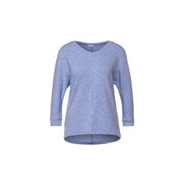 Street One Langarmshirt in dazzling blue melange | Gr.: 36