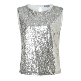 More & More More & More glitzerndes Top, Pailletten in off white | Gr.: 42