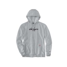 Carhartt Logo Kapuzensweatshirt in grau in grau | Gr.: XXL