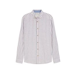 Tom Tailor Button Up Shirt male size L Basalt grey / Light red / Black / White