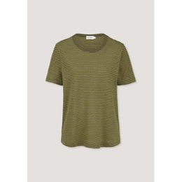 hessnatur Streifen T-Shirt Relaxed in goldoliv | Gr.: 48