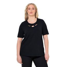 Ulla Popken Shirt in schwarz | Gr.: 58-60