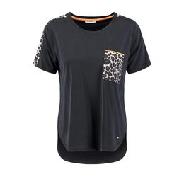Key Largo Shirt 'Kitty' female size L Dark brown / Stone / Orange / Black