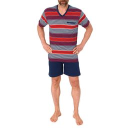Normann Kurzarm Schlafanzug Shorty Pyjama &Uuml;bergr&ouml;&szlig;en in rot | Gr.: 64-66