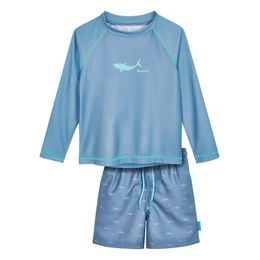 Playshoes UV-Schutz Bade-Set 1/1-Arm Hai in blau | Gr.: 122/128